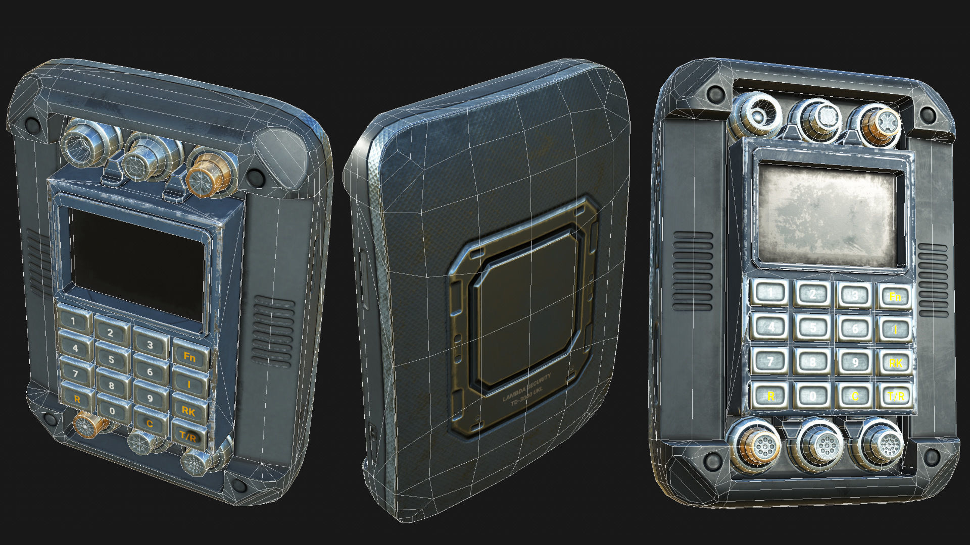 3D model Military Scrambler Device Decryptor Cipher low-poly PBR VR ...