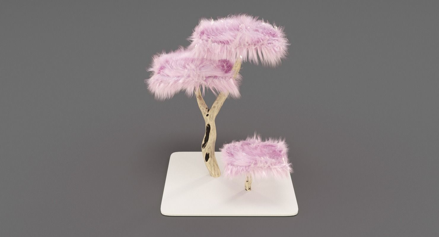 Fluffy Tree for Cat 3D model | CGTrader