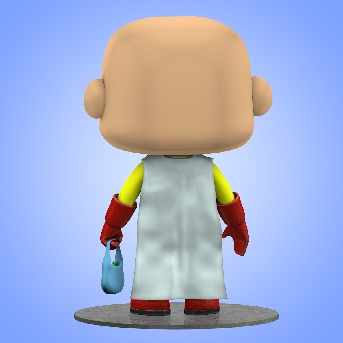 Mini Saitama One Punch Man Big Head 3D model | CGTrader