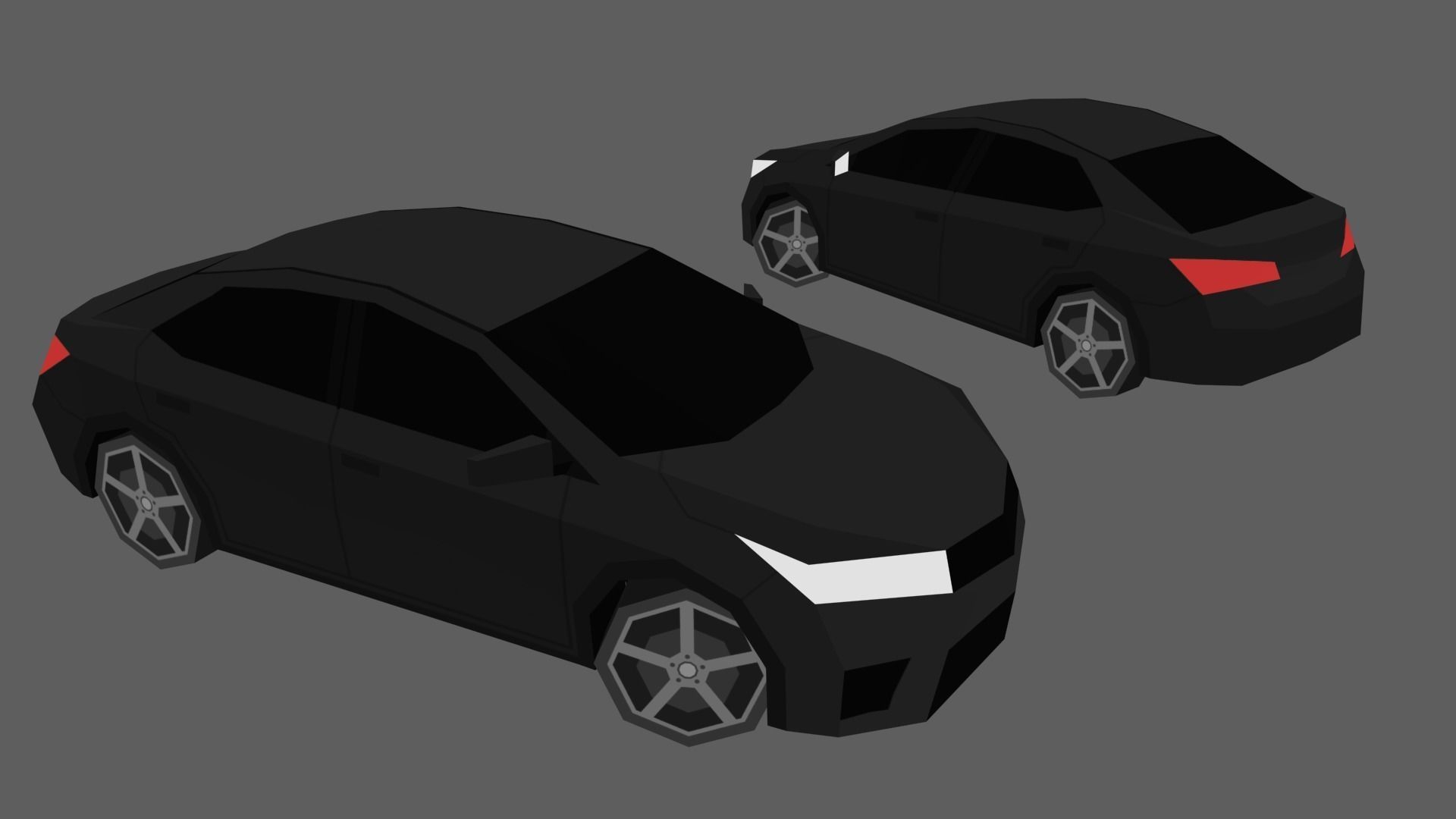 3D model Game-ready car two cars VR / AR / low-poly | CGTrader