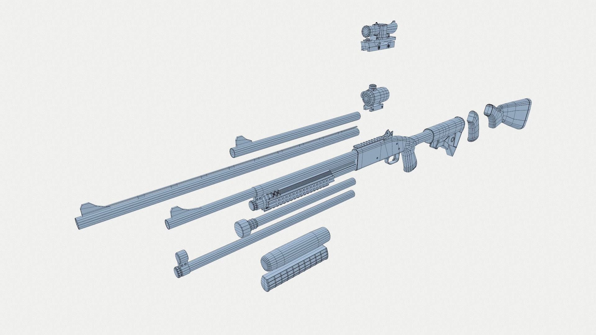 3D model Platform Shotgun Kit VR / AR / low-poly | CGTrader