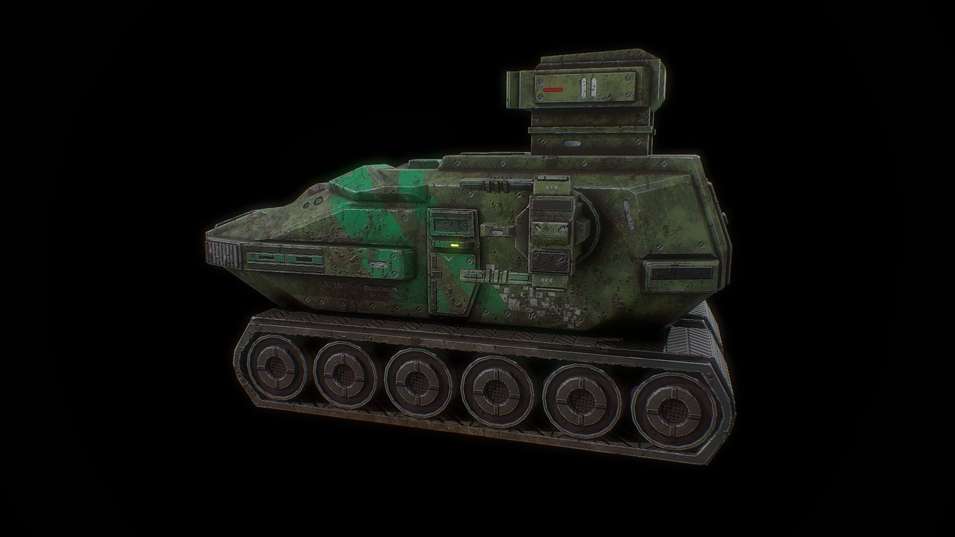 3D model Low poly sci fi armored ground combat unit VR / AR / low-poly ...