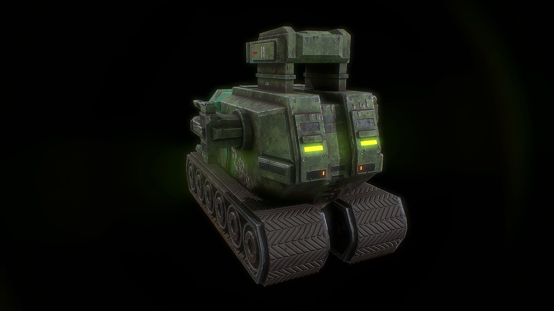 3D model Low poly sci fi armored ground combat unit VR / AR / low-poly ...