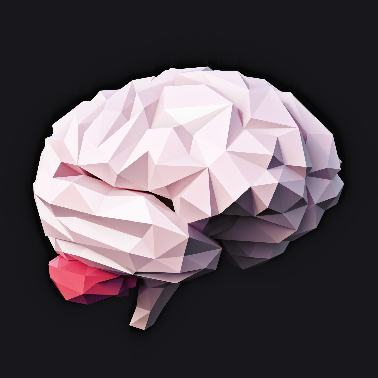 3D model Brain Low Poly v2 VR / AR / low-poly | CGTrader