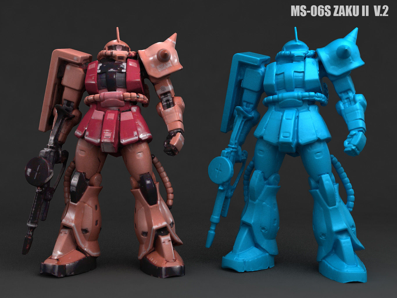 MS-06S ZAKU II MODEL 3D model | CGTrader