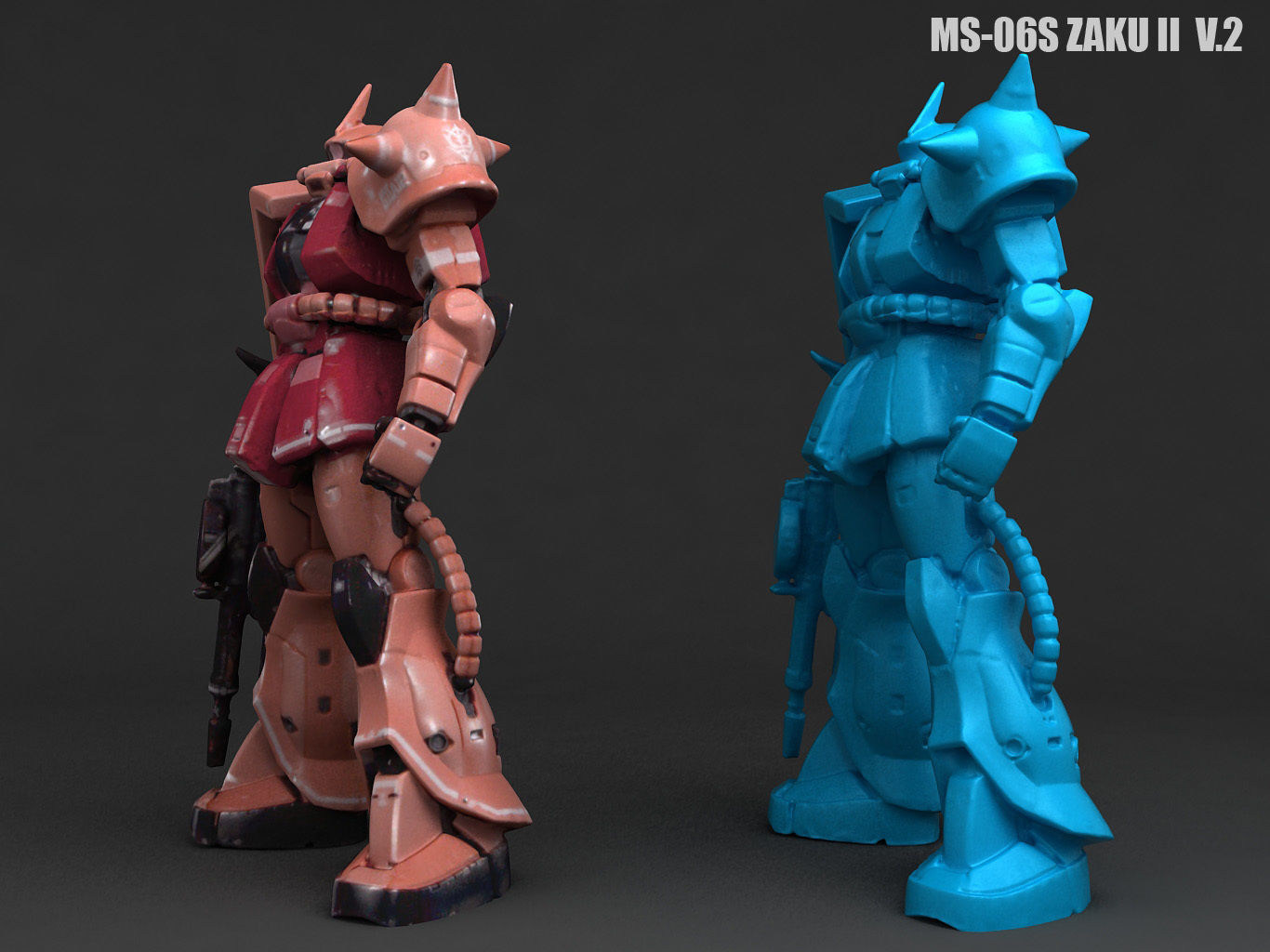 MS-06S ZAKU II MODEL 3D model | CGTrader