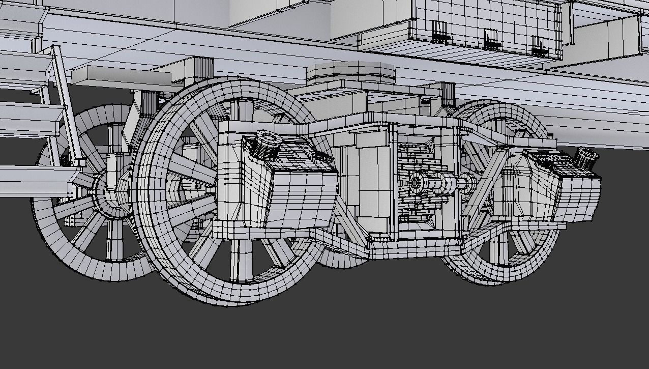 Steam Locomotive Train 3D model | CGTrader