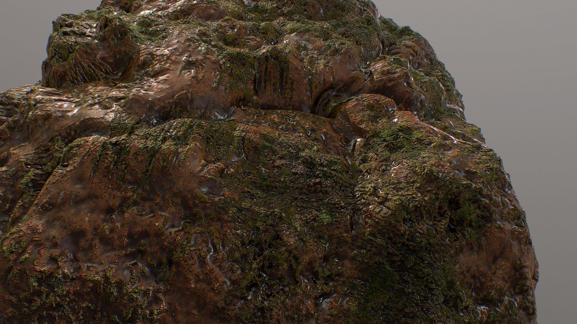 3D model Low poly moss rock facade model VR / AR / low-poly | CGTrader