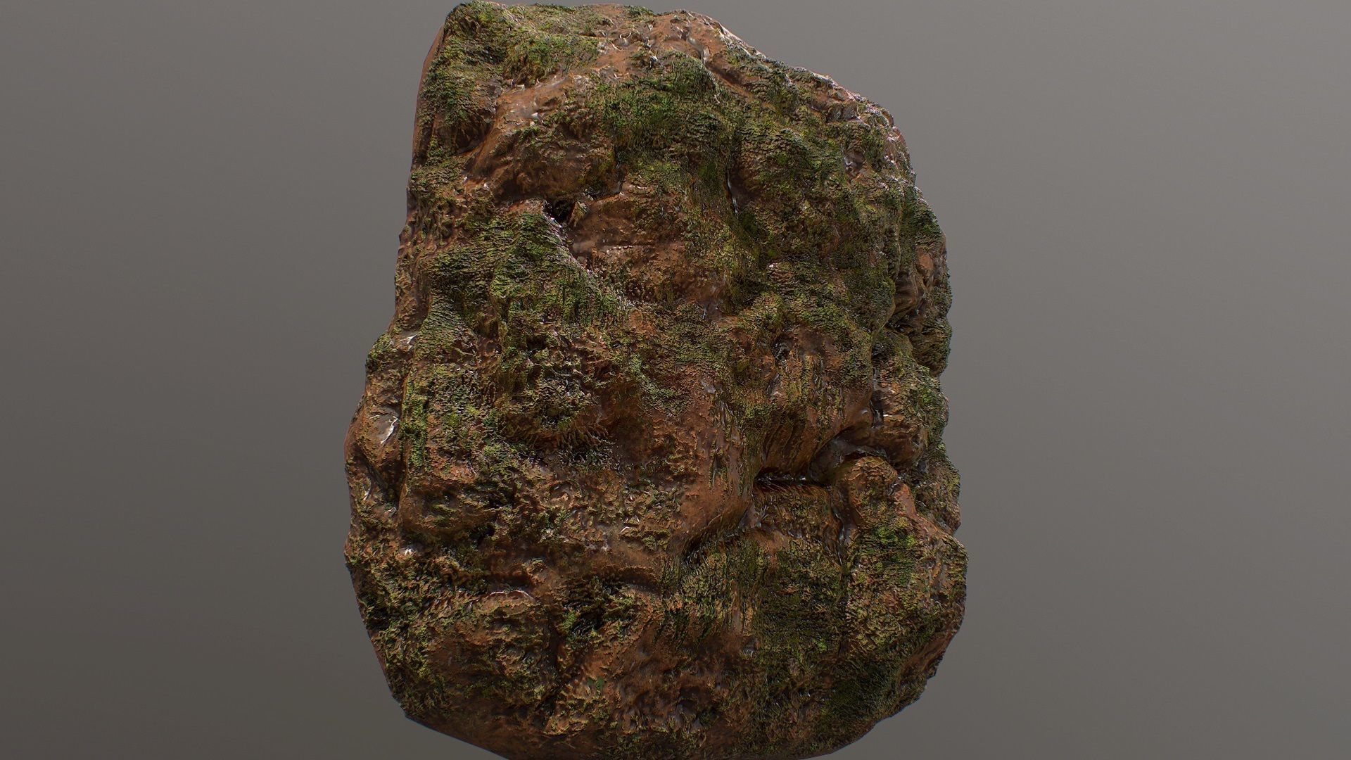 3D model Low poly moss rock facade model VR / AR / low-poly | CGTrader
