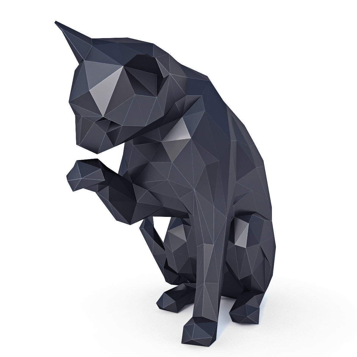 3D model Cat Low Poly v1 VR / AR / low-poly | CGTrader