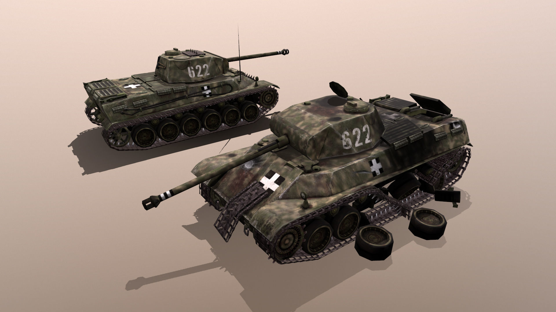 3D model 44M Tas Hungarian Heavy Tank VR / AR / low-poly | CGTrader