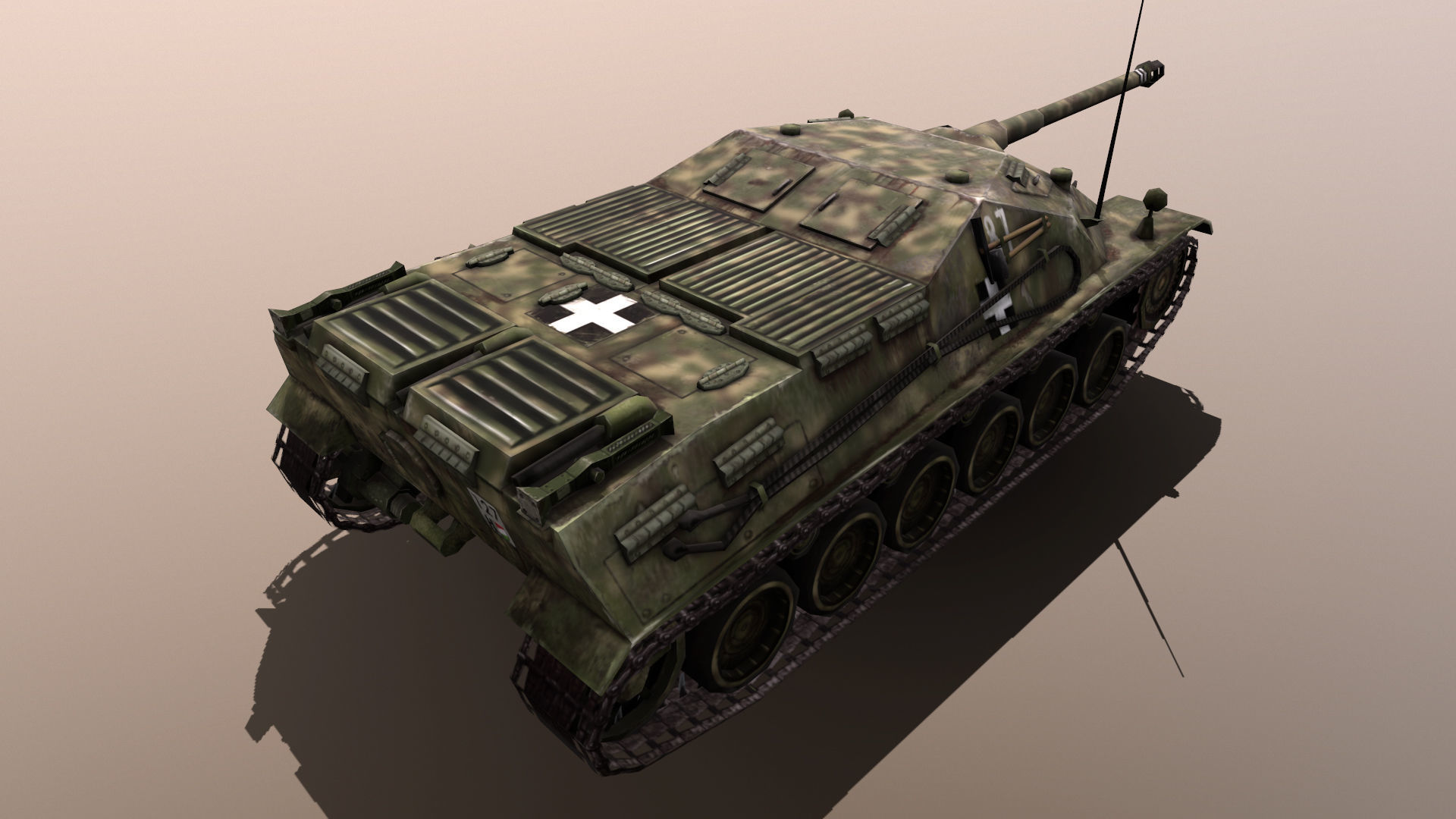 3D model 44M Tas Hungarian Tank Destroyer VR / AR / low-poly | CGTrader