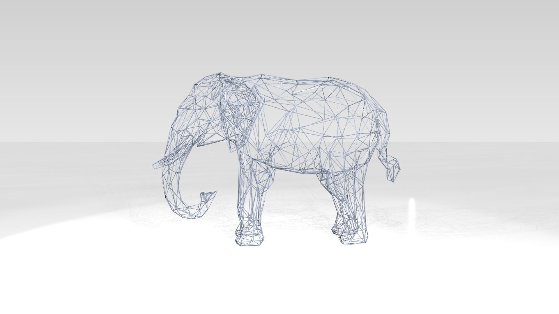Elephant Wireframe 3D model | CGTrader