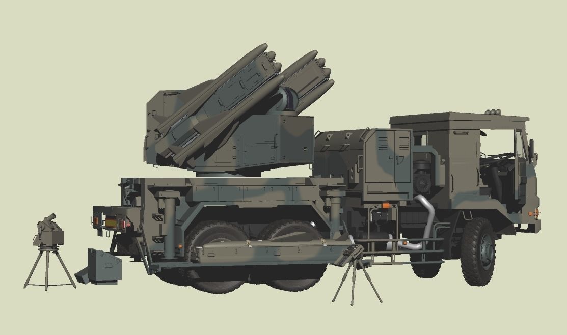 JGSDF Type 81 Surface-to-Air Missile 3D model | CGTrader