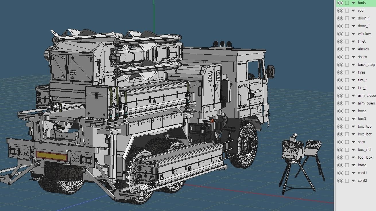JGSDF Type 81 Surface-to-Air Missile 3D model | CGTrader