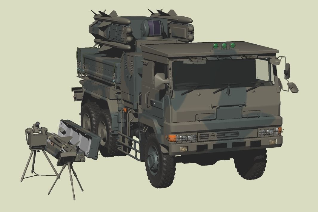 JGSDF Type 81 Surface-to-Air Missile 3D model | CGTrader