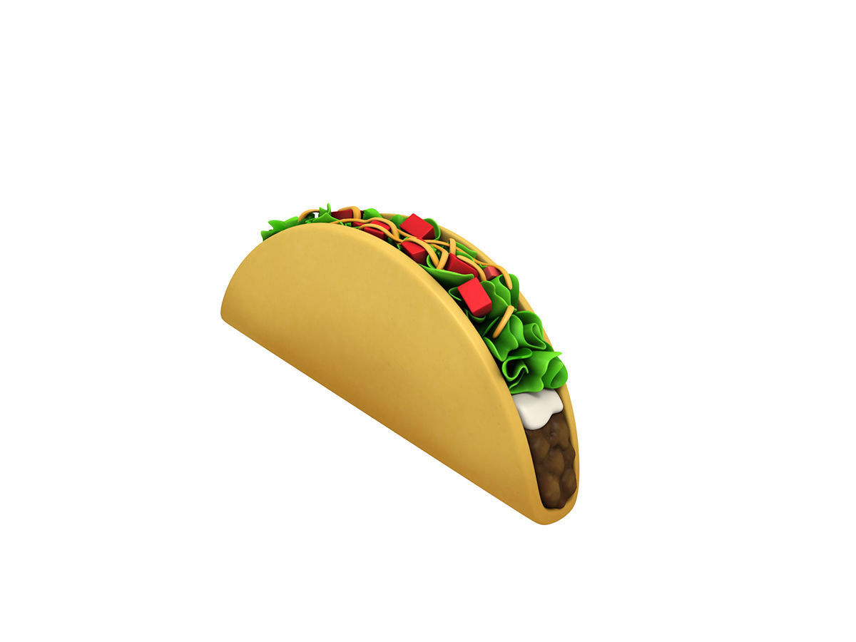 Cartoon Taco 3D model | CGTrader