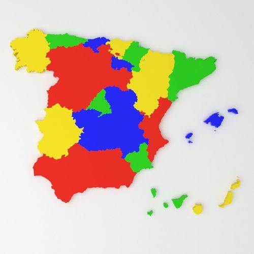 3D model Map of Spain VR / AR / low-poly | CGTrader