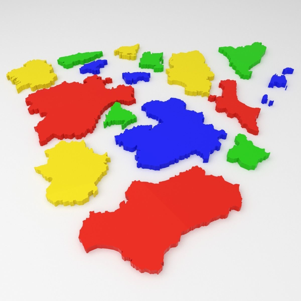 3D model Map of Spain VR / AR / low-poly | CGTrader