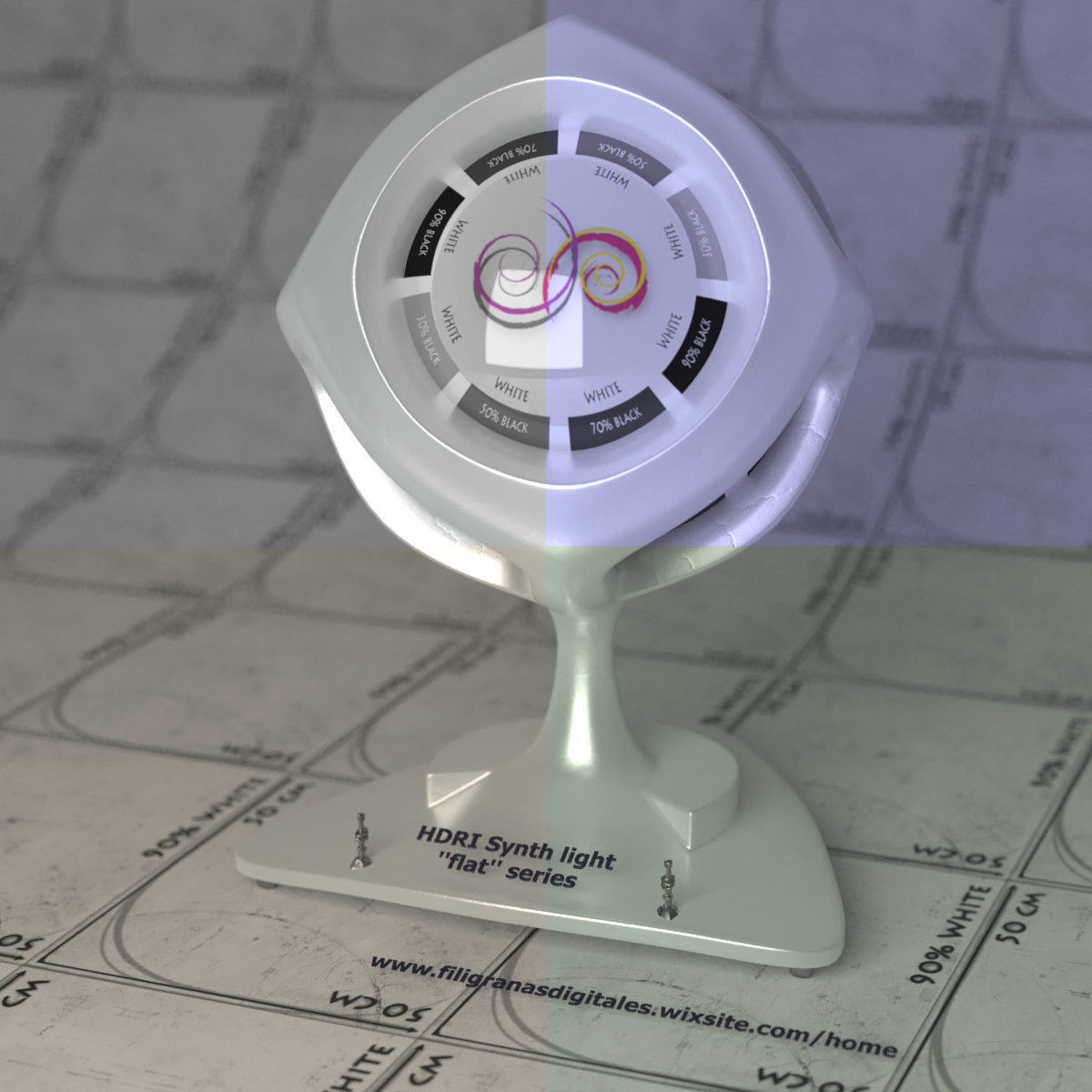 Flat 1x1 Square 4k Synth HDRI Texture | CGTrader