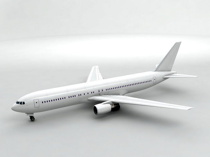 3D model Boeing 767-300 Airliner - Generic White VR / AR / low-poly ...