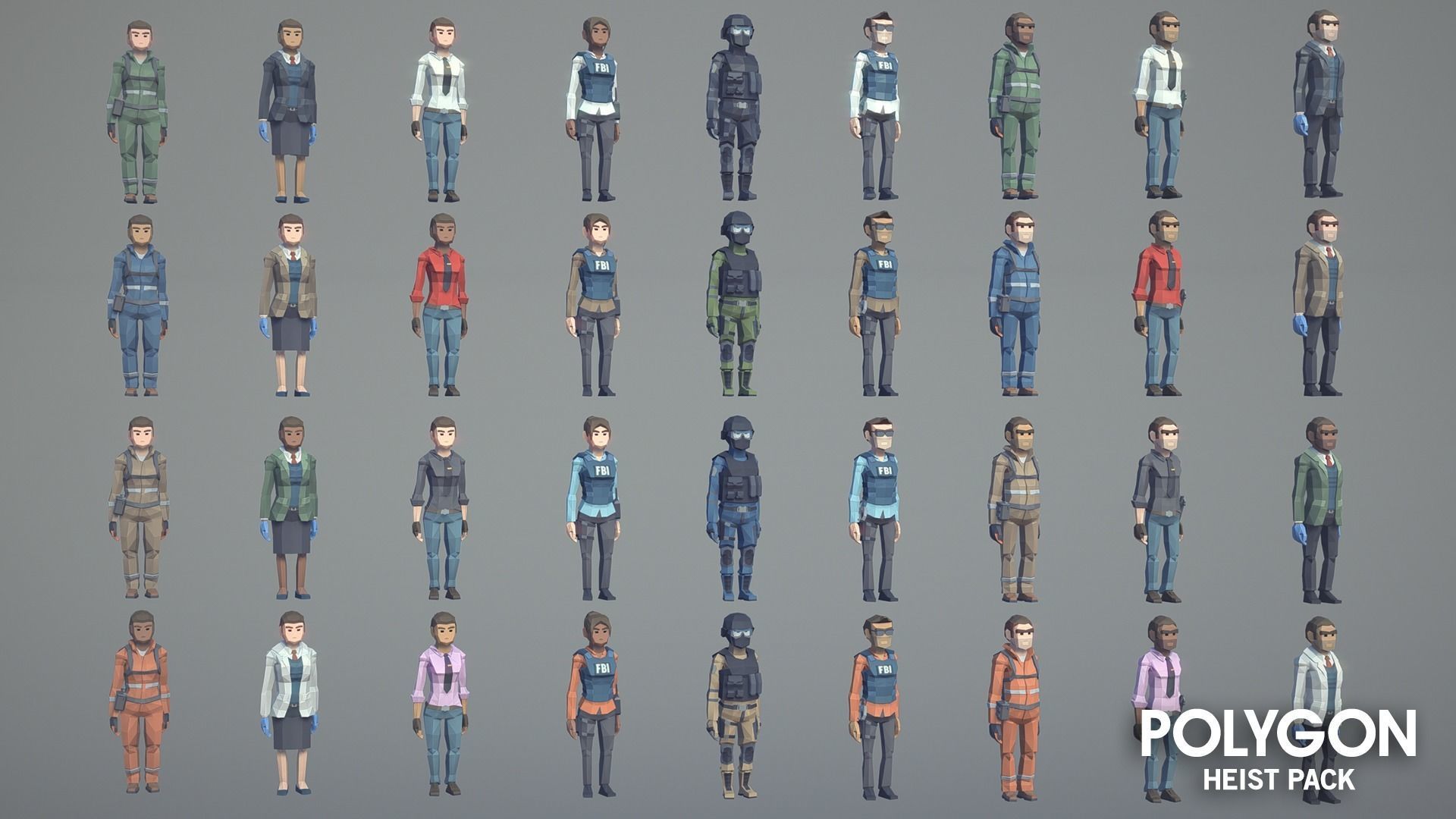 3D model POLYGON - Heist Pack VR / AR / low-poly rigged | CGTrader