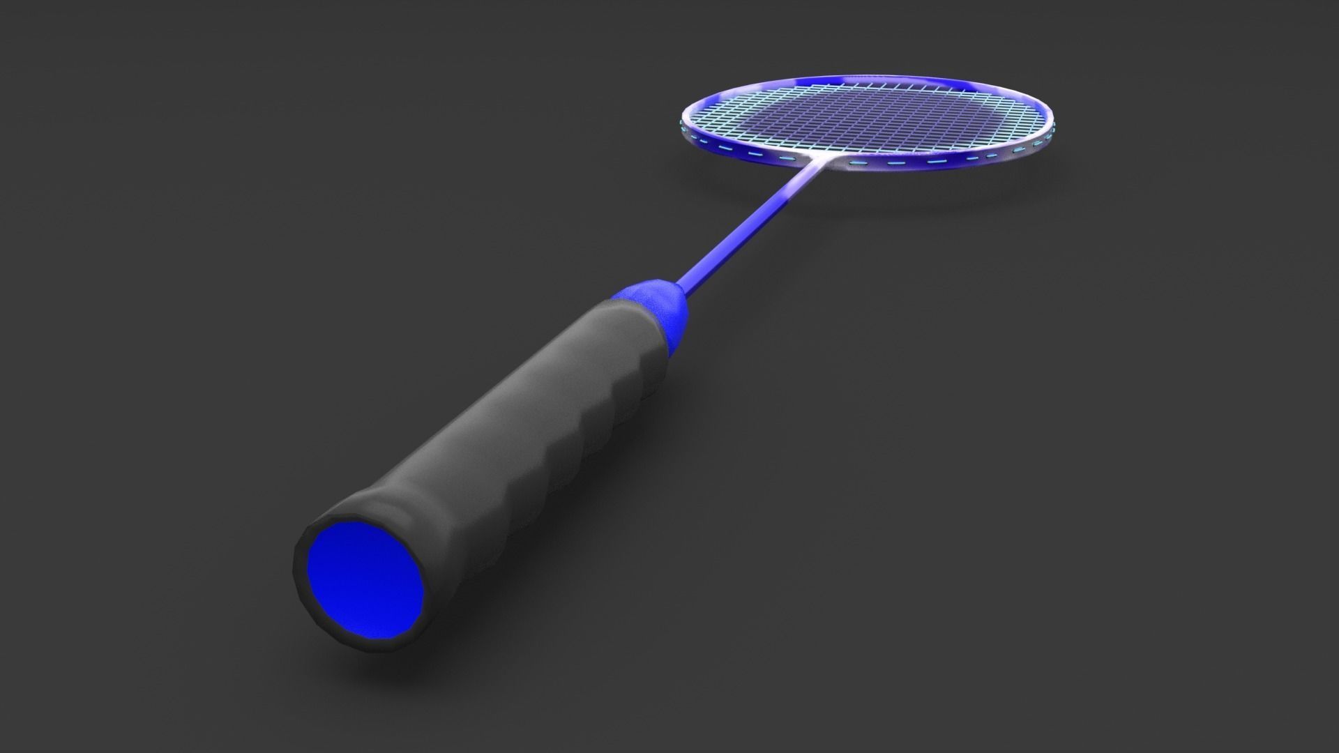 Blue Badminton Racket free 3D model | CGTrader
