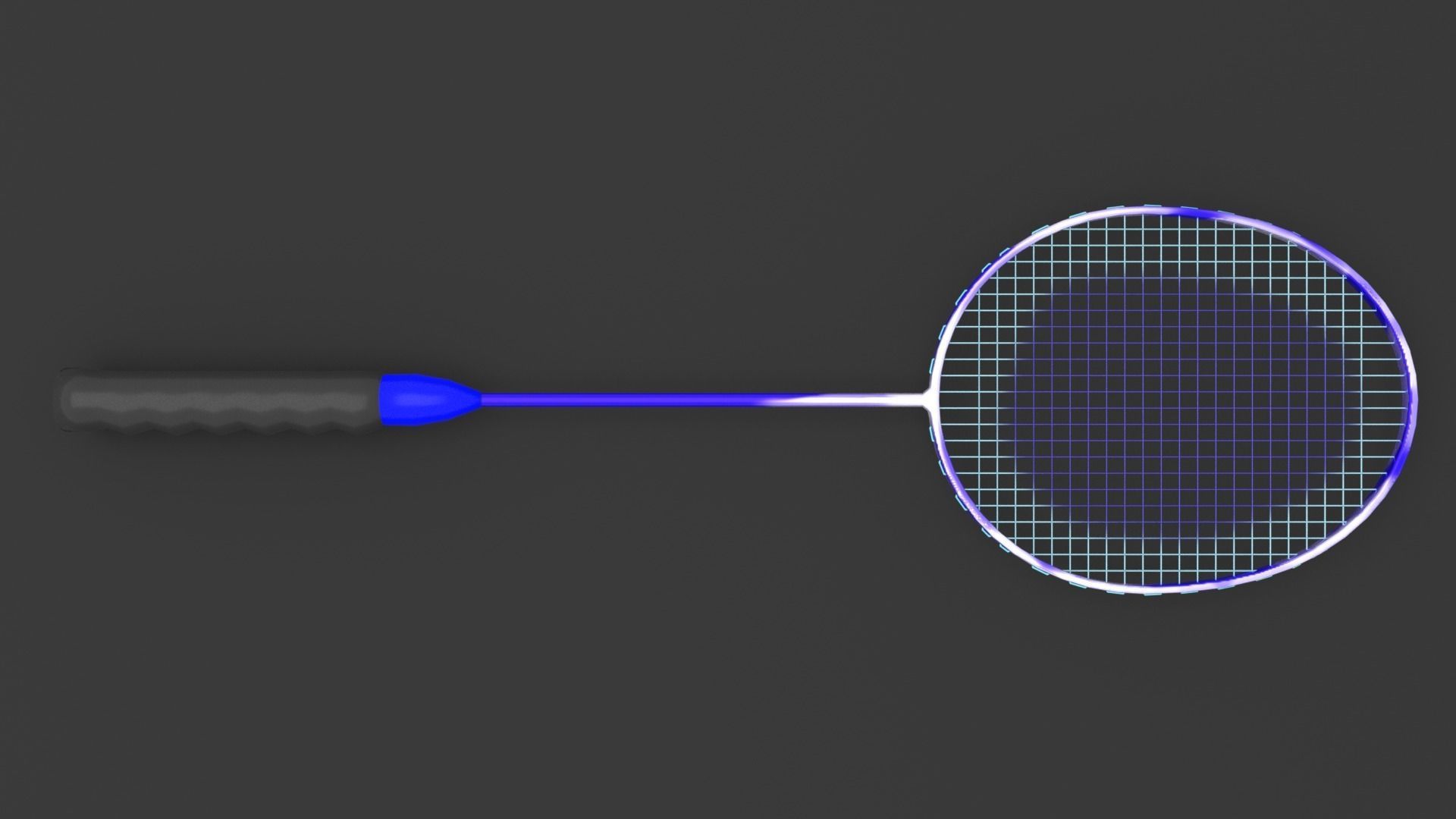 Blue Badminton Racket free 3D model | CGTrader