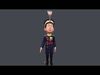 3D model Emperor Hirohito rigged animated low poly 3d character VR / AR ...
