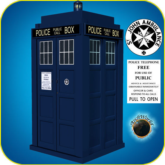Tardis police box from doctor who 3D model animated | CGTrader