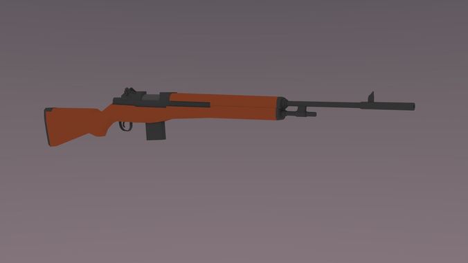3D model Low-Poly M14 Rifle VR / AR / low-poly | CGTrader