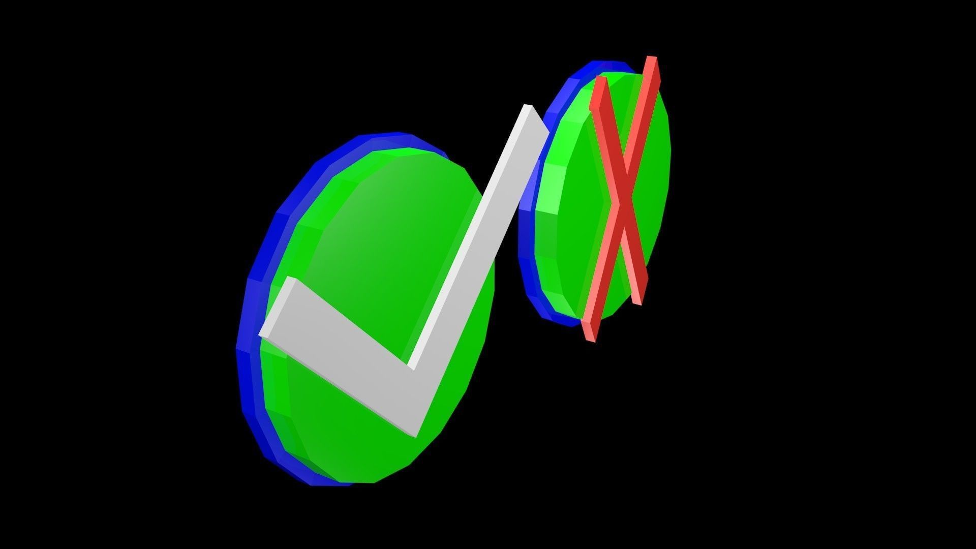 3D model Low poly Check mark 5 VR / AR / low-poly | CGTrader