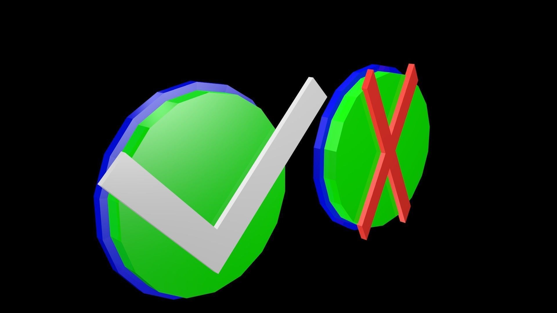 3D model Low poly Check mark 5 VR / AR / low-poly | CGTrader