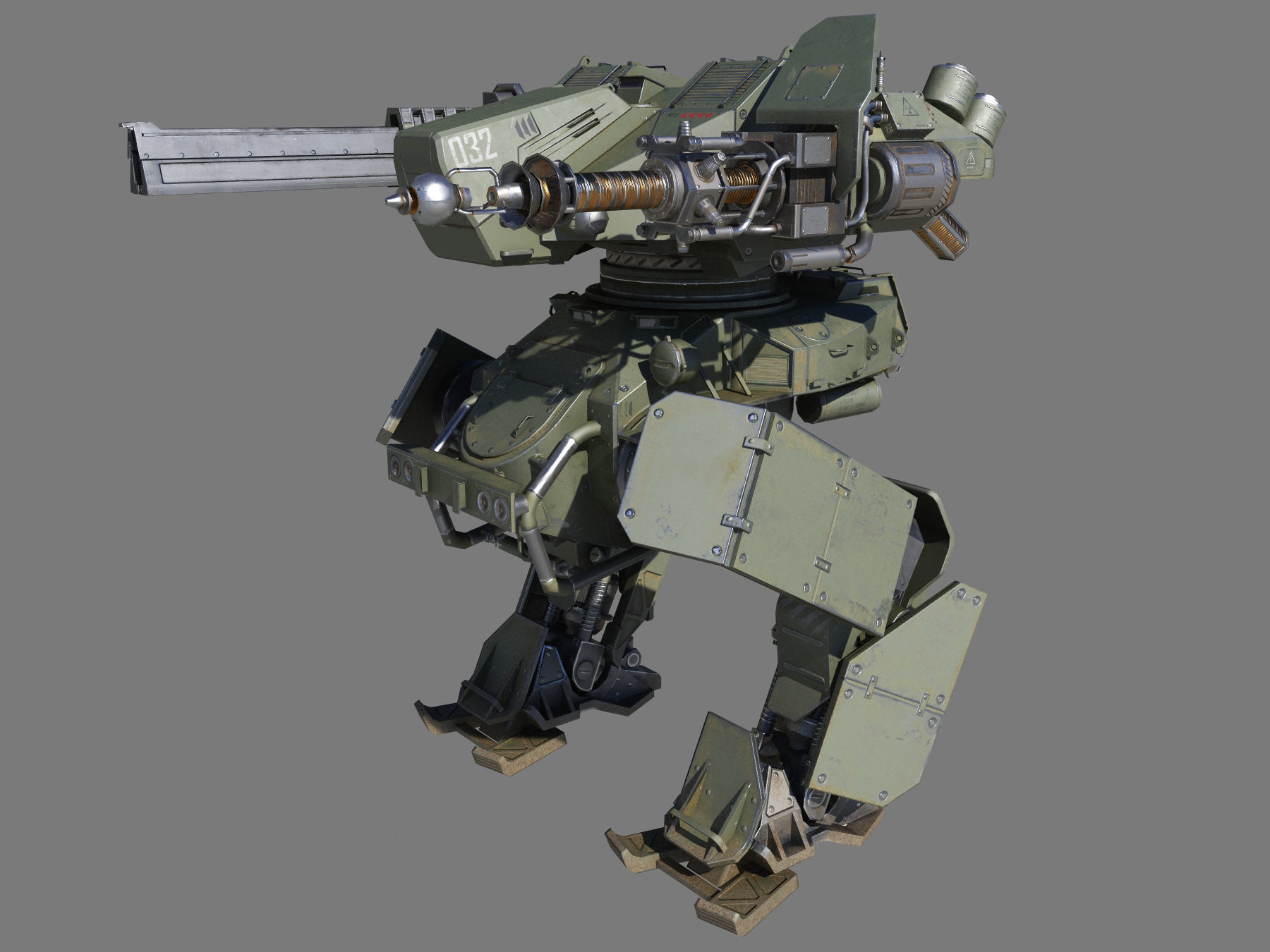 3D model Mech Tank LP animated VR / AR / low-poly rigged animated ...