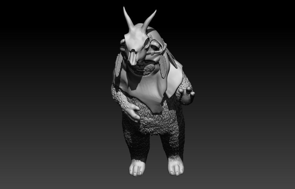 Ewok 2 figurine of goat free 3D model 3D printable | CGTrader