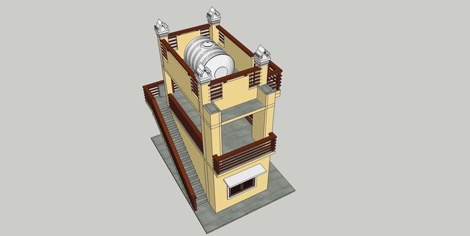 Water Tank Tower 3D model | CGTrader