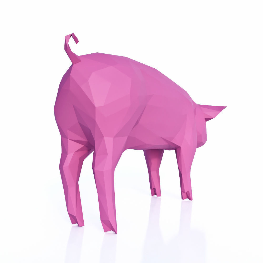 3D model Pig Low Poly v2 VR / AR / low-poly | CGTrader
