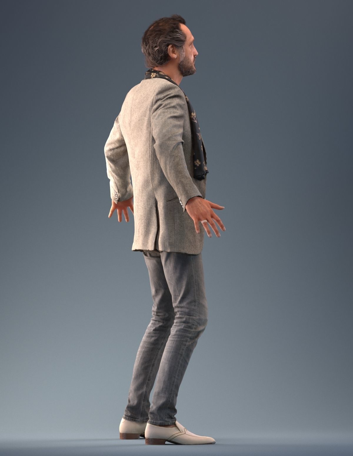 3D model Rigged low poly 3d man in casual clothing VR / AR / low-poly ...