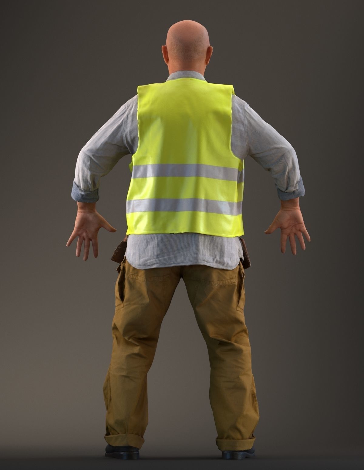 3D model Rigged 3D construction worker VR / AR / low-poly rigged | CGTrader