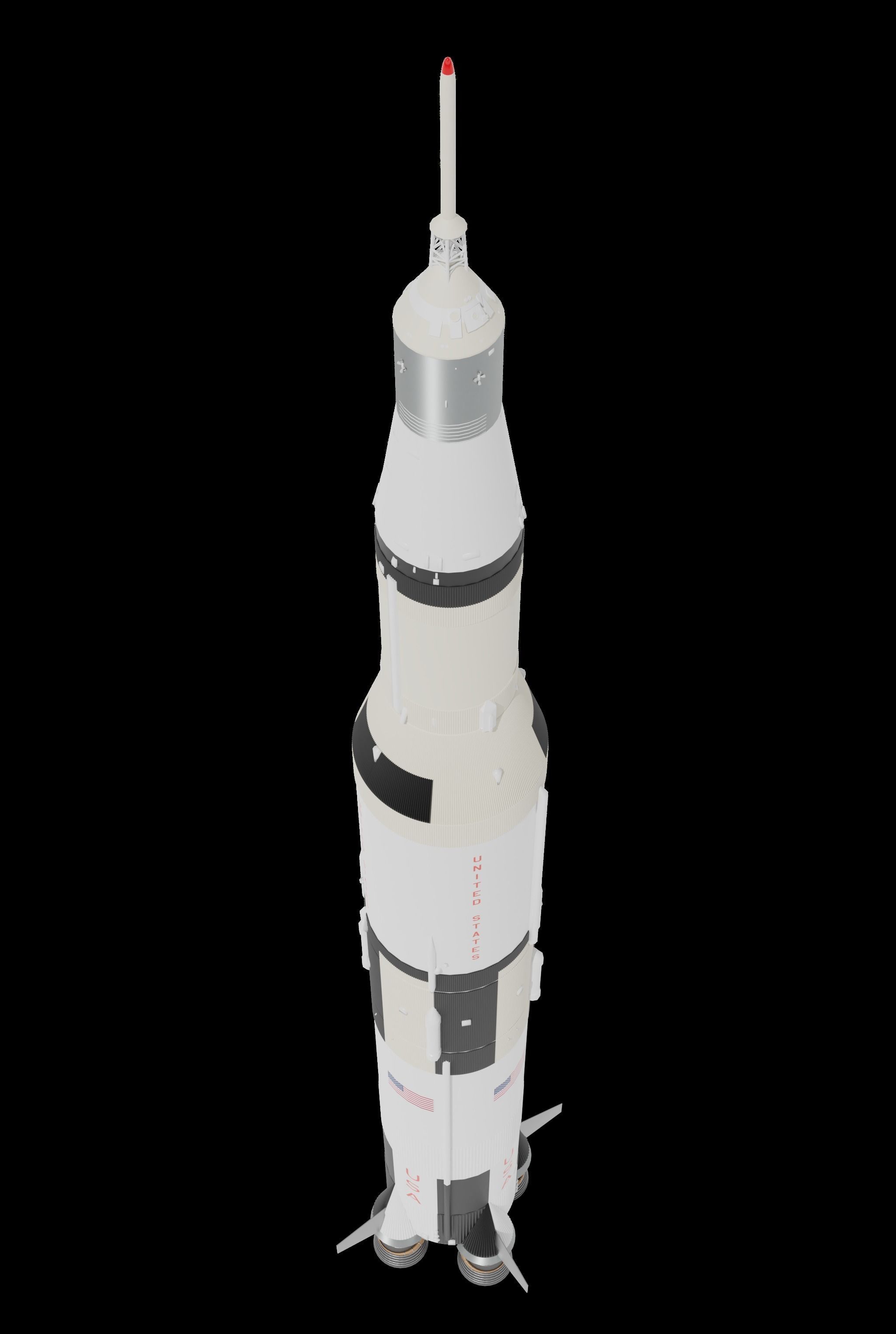 Saturn V free 3D model | CGTrader