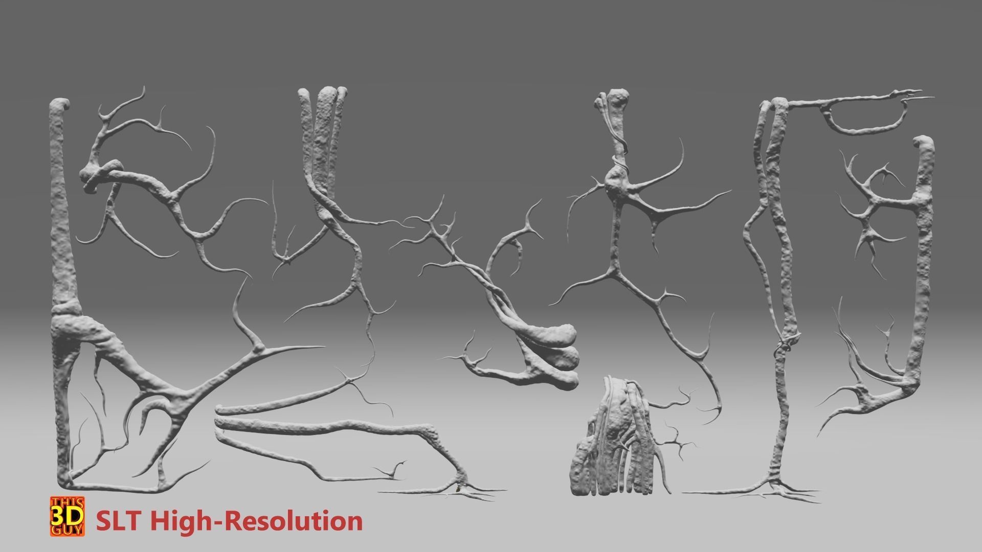 3D model Roots or Vines Pack and 3D printable STL VR / AR / low-poly ...