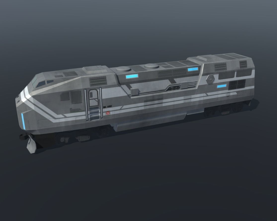 3D model Sci-fi Train Set VR / AR / low-poly | CGTrader