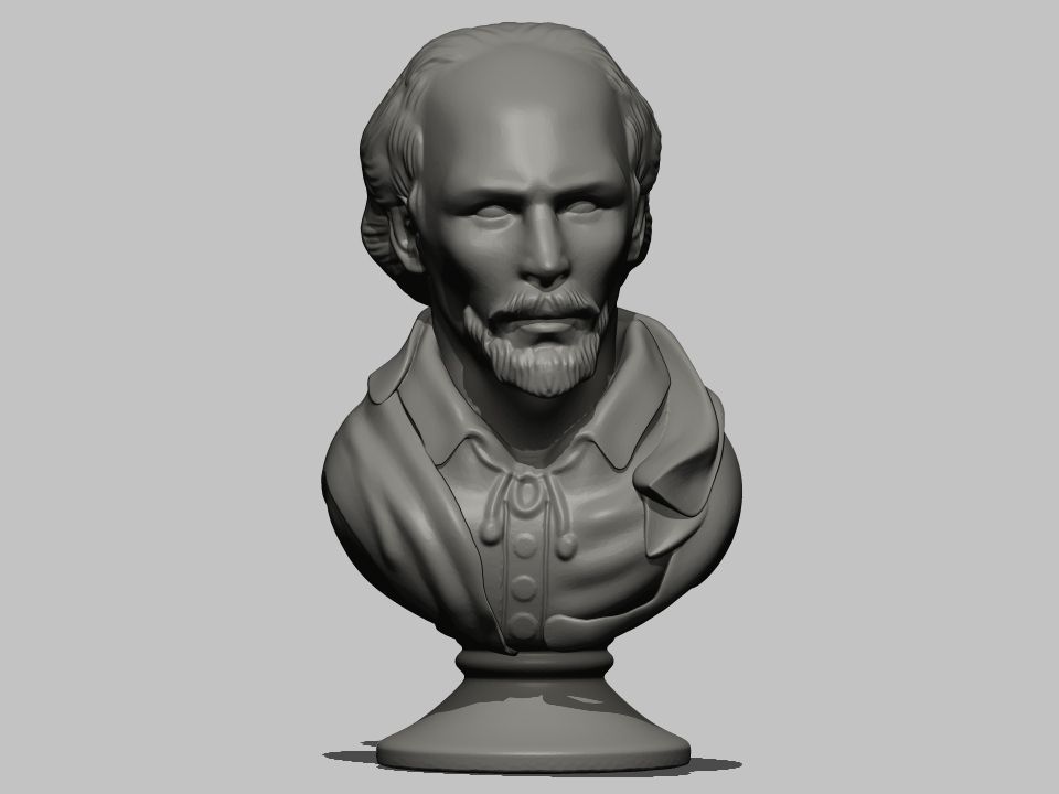W Shakespeare Bust 3D model 3D printable | CGTrader