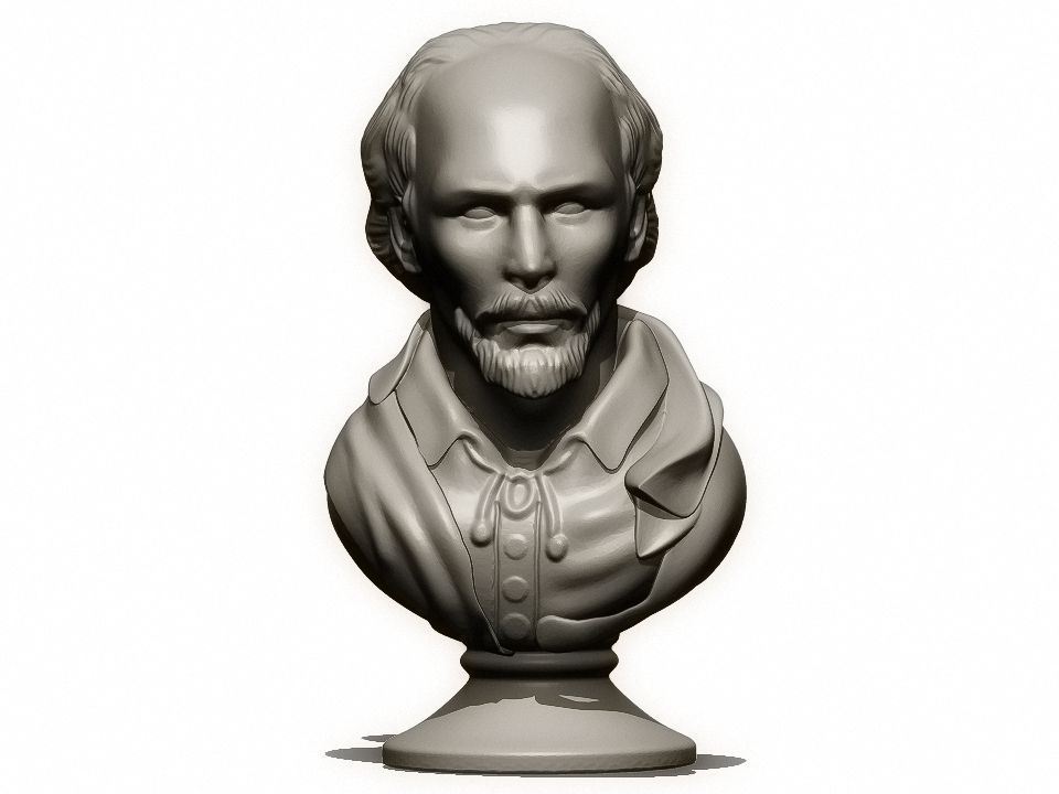W Shakespeare Bust 3D model 3D printable | CGTrader
