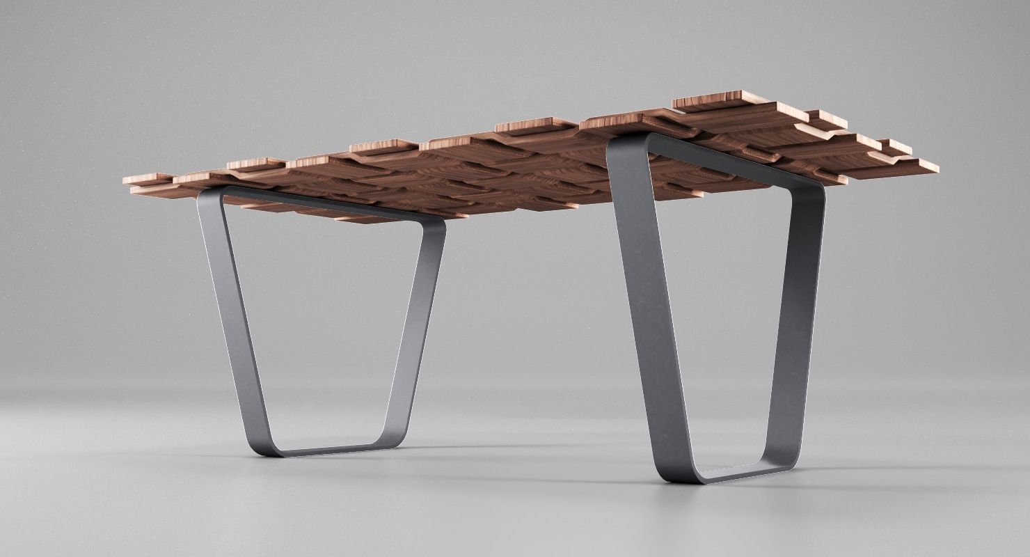 Checkmate Wooden Table 3D model | CGTrader