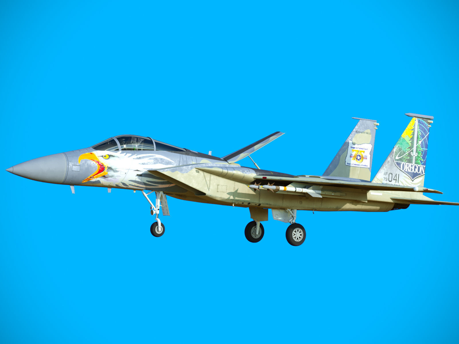 McDonnell Douglas F-15C Eagle Oregon Ang 75th Anniversary 3D model ...