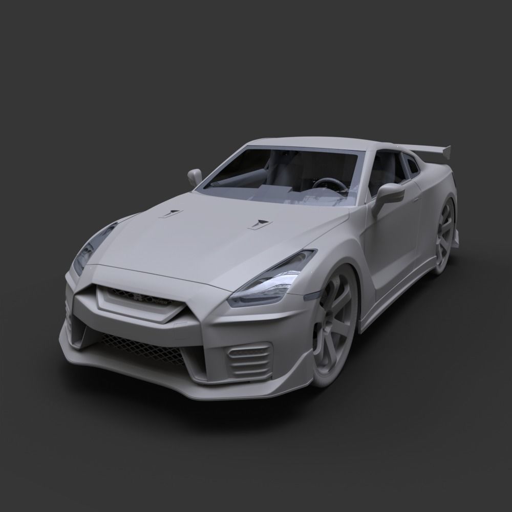 Nissan GT-R Nismo 3D model rigged | CGTrader