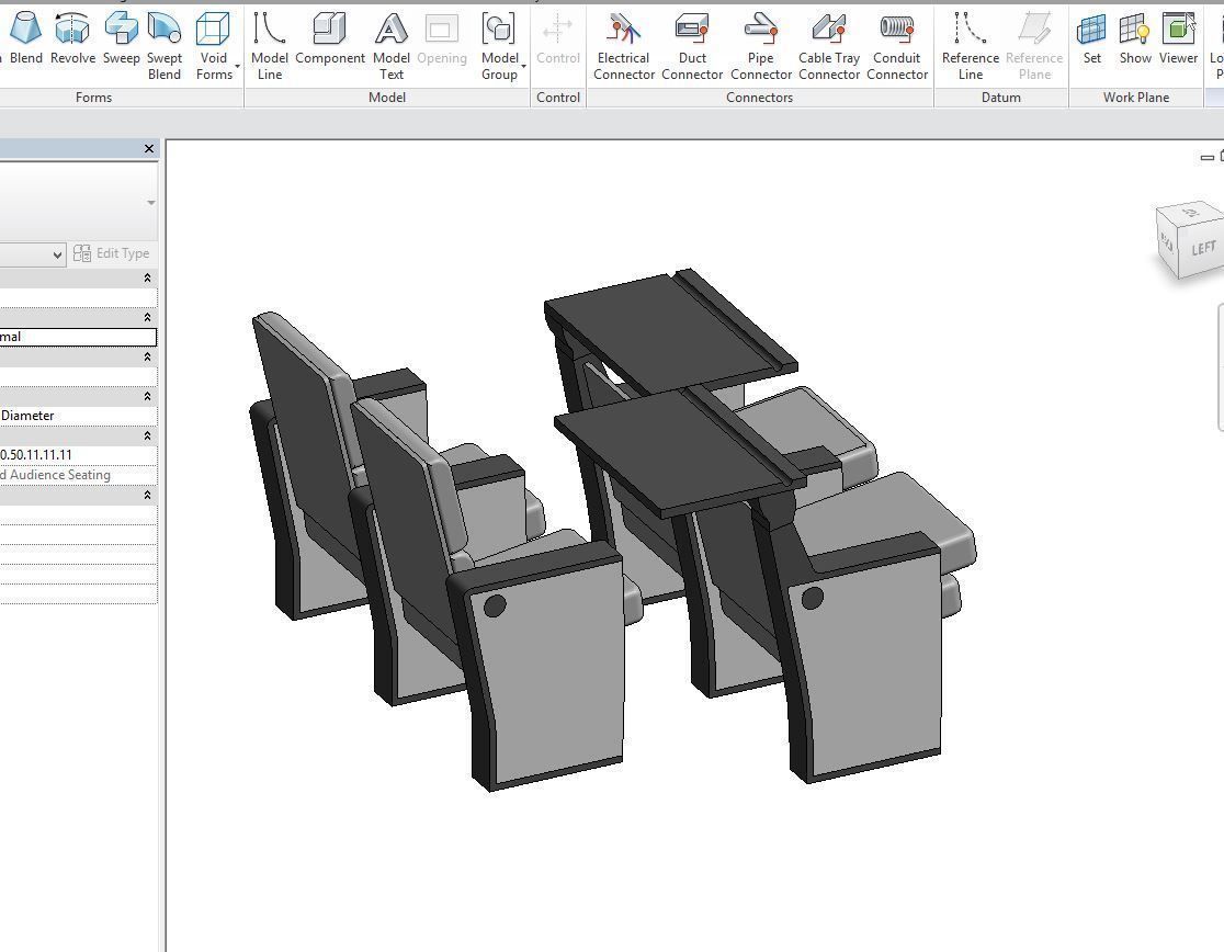 auditorium chair 3D model | CGTrader