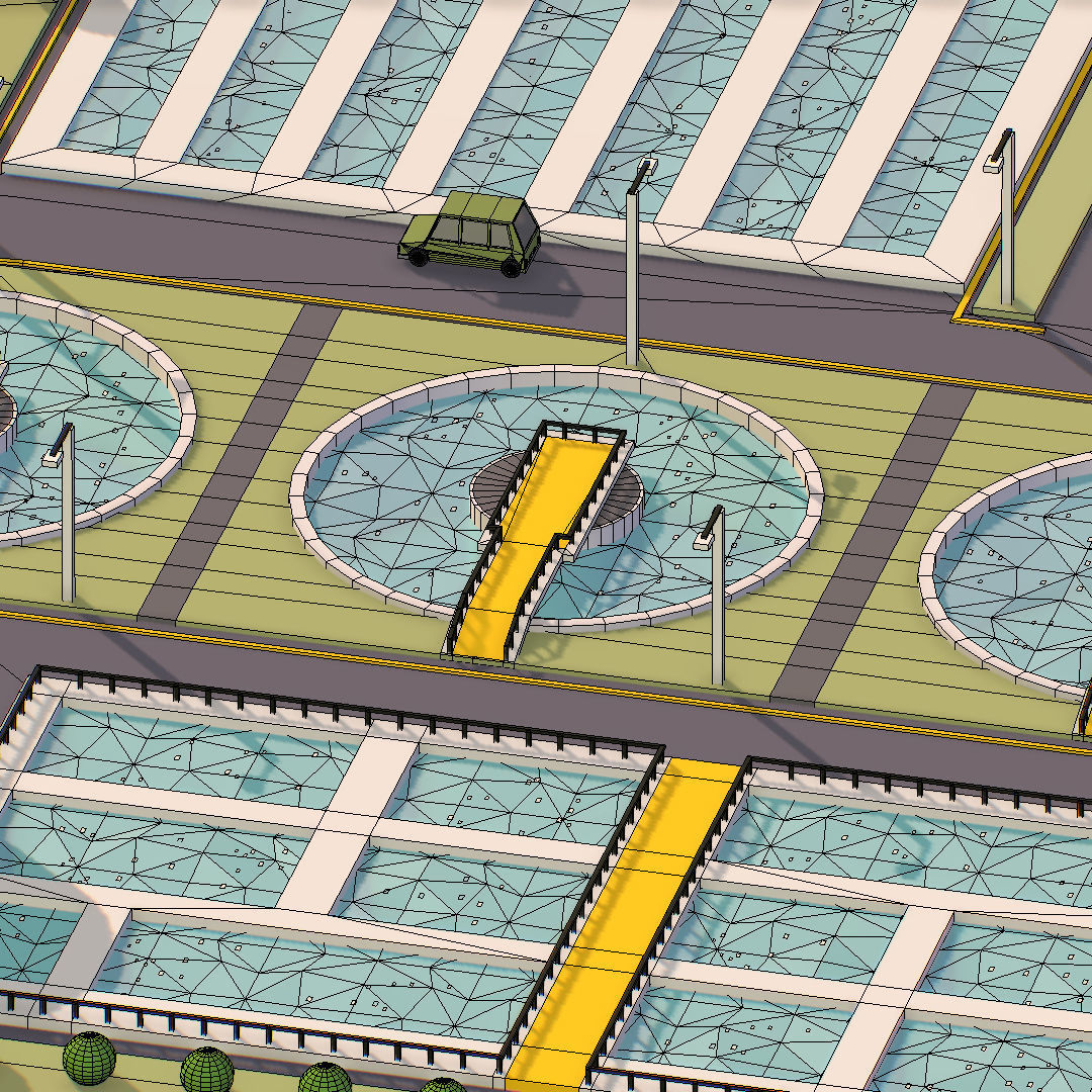 3D model Isometric Water Treatment Plant VR / AR / low-poly | CGTrader