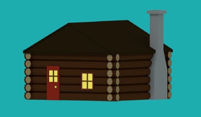 Low Poly Log Cabin free VR / AR / low-poly 3D model | CGTrader